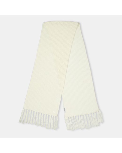 Lacoste Midweight Scarf in White | Lyst UK