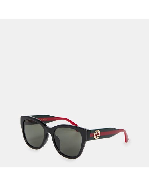 Gucci Round Frame Sunglasses in Grey | Lyst UK