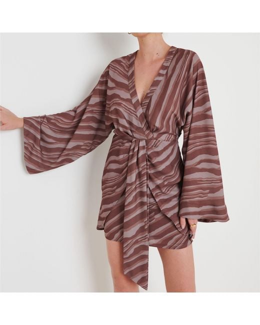 Pretty Lavish P. Luise Drape Mini Dress in Red | Lyst UK