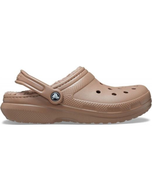 Crocs™ Classic Lined Mule Slippers in Brown | Lyst UK