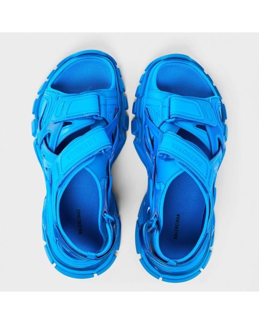 Balenciaga Neoprene Rubber Track Sandals in Blue for Men | Lyst UK
