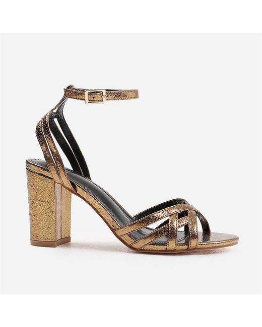 Where's That From Esmer Mid Block Heel With Cross Over Strap Detaili in ...