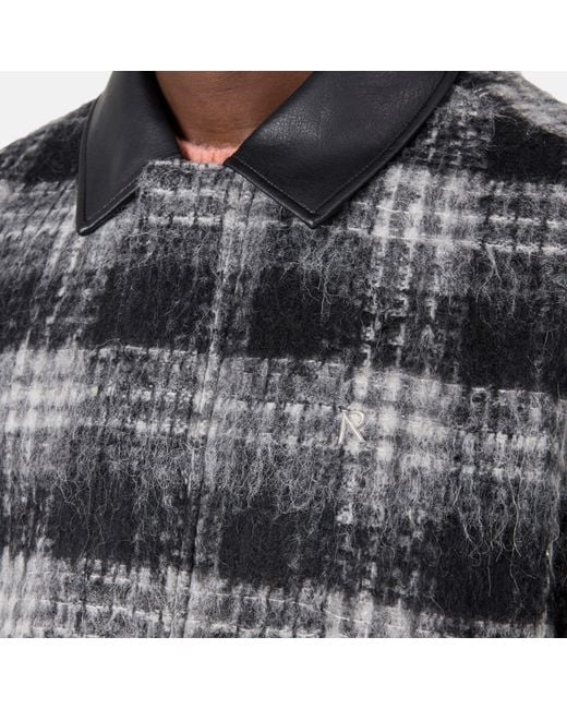 Represent Two-Way Zip Regular Fit Overshirt in Grey for Men | Lyst UK