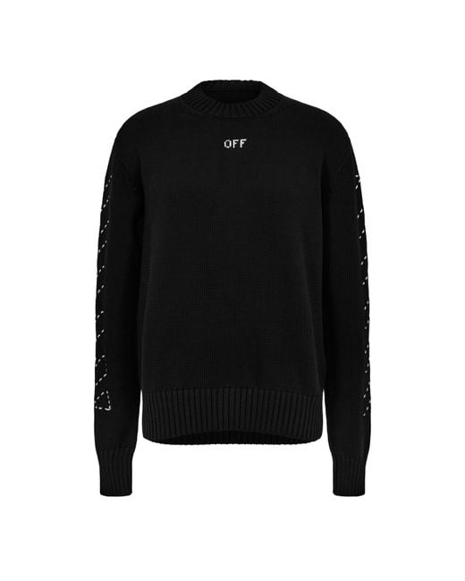 Off-White c/o Virgil Abloh Stitch Arrow Knit Sweater, Intarsia Knit ...