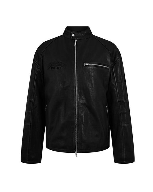 Represent X Belstaff Leather Race Jacket in Black for Men | Lyst UK