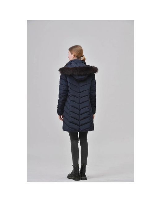 Harvey and Jones Puffer Jacket in Blue | Lyst UK
