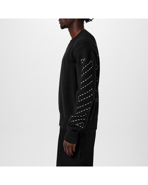 Off-White c/o Virgil Abloh Stitch Arrow Knit Sweater, Intarsia Knit ...