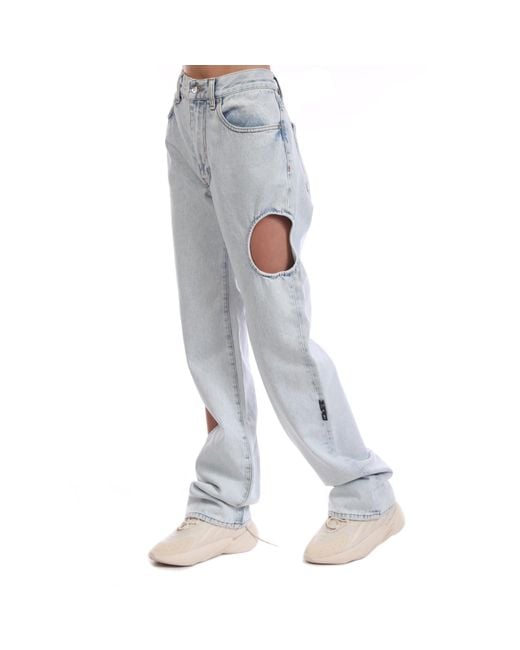 Off-White c/o Virgil Abloh Meteor Cool Baggy Jeans in Grey | Lyst UK