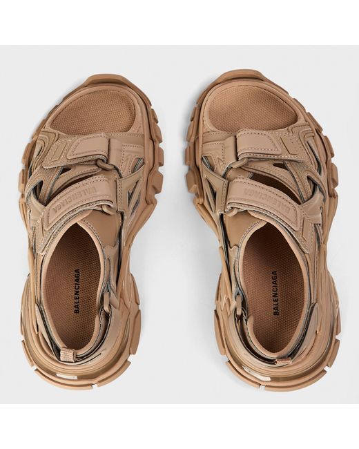 Balenciaga Track Sandals in Natural | Lyst UK