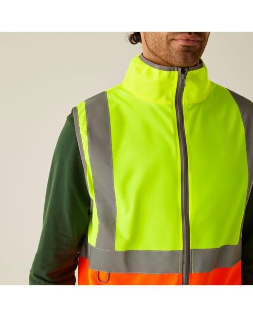 Regatta Pro Hi-Vis Full Zip Gilet in Green for Men | Lyst UK