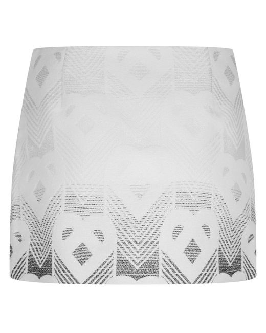 CASABLANCA Towelling Mini Skirt in White | Lyst UK