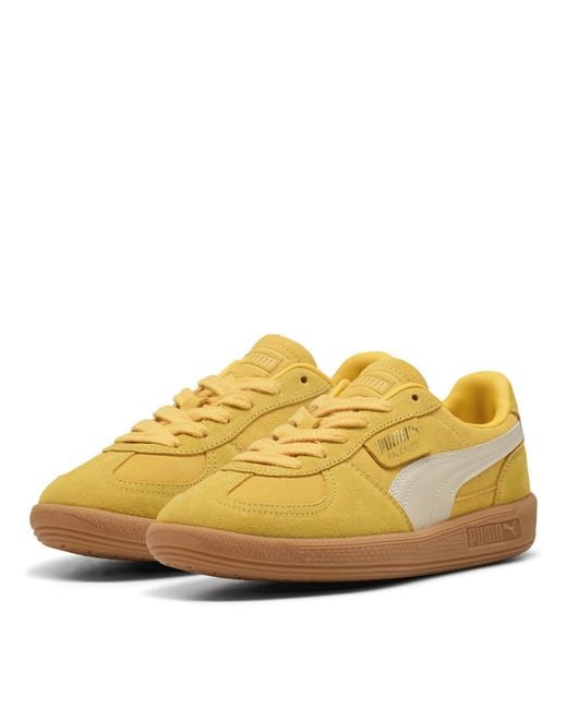 PUMA Palermo Trainers in Yellow | Lyst UK
