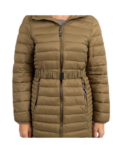 Trespass Long Insulated Puffer Jacket in Natural | Lyst UK