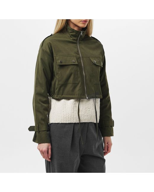Missy Empire Oversized Cropped Trench Jacket in White | Lyst UK