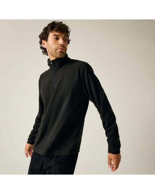 Regatta Micro Lightweight Half Zip Fleece in Black for Men | Lyst UK
