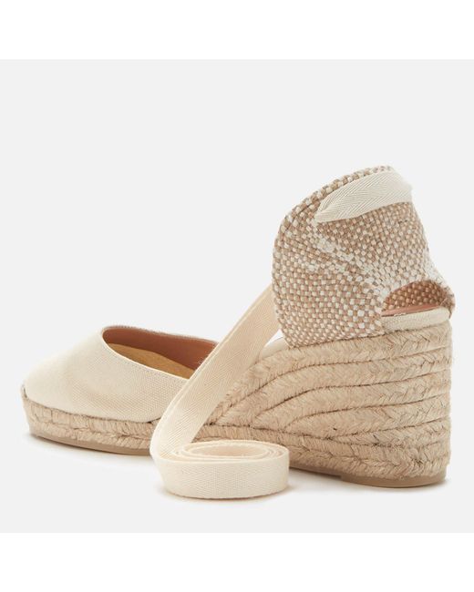 Castañer Carina Wedge Heel Sandals in Natural | Lyst UK
