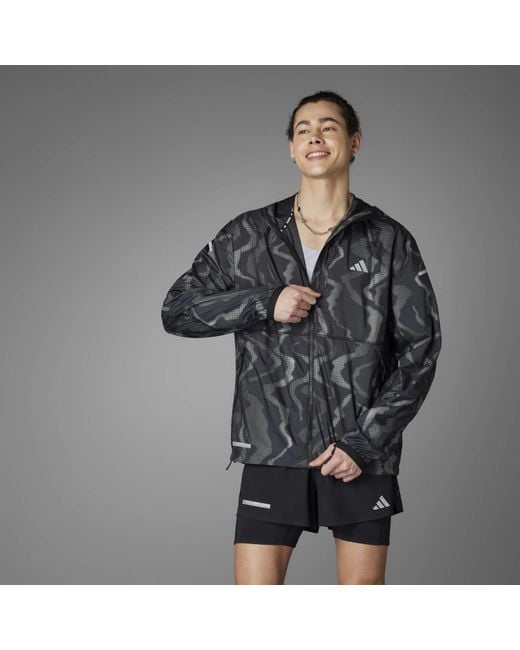 adidas Ult Prem Jkt Running Jacket in Grey for Men | Lyst UK