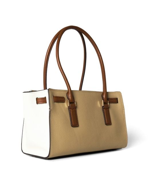 MICHAEL Michael Kors Mmk Hamilton Shoulder Bag in Natural | Lyst UK