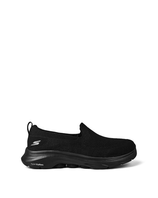 Skechers Comfort Collar Knitted Slip On Runners in Black | Lyst UK