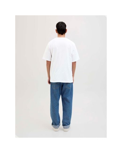 Jack & Jones Hugo Loose T-Shirt in White for Men | Lyst UK