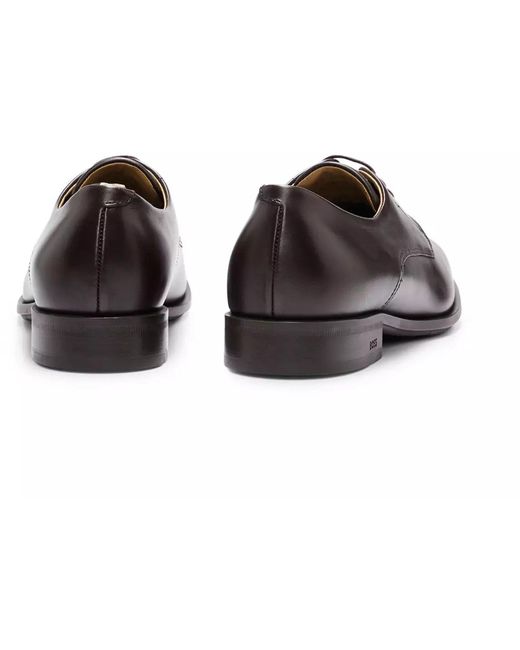 BOSS Colby Derby Premium Leather Shoes in Brown for Men | Lyst UK