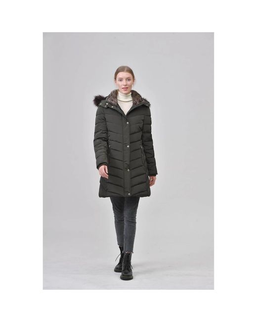 Harvey and Jones Puffer Jacket in Grey | Lyst UK