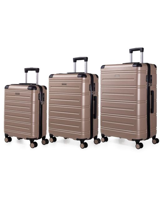 Pierre Cardin Lyon Hard Shell Suitcase Travel Luggage in Brown | Lyst UK