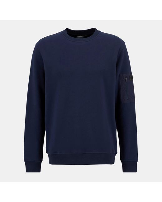 Barbour Grip Crew Neck Sweater in Blue for Men | Lyst UK