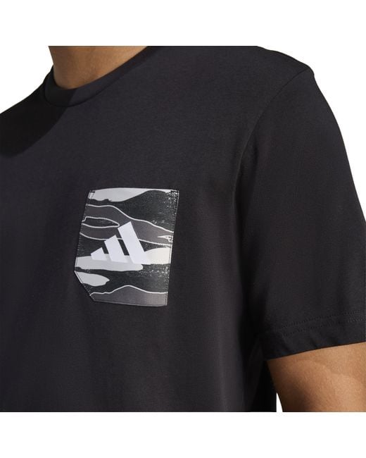 adidas Graphic Logo T-Shirt in Black for Men | Lyst UK