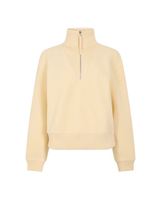 Varley Jaylin Half-Zip Fleece in Natural | Lyst UK
