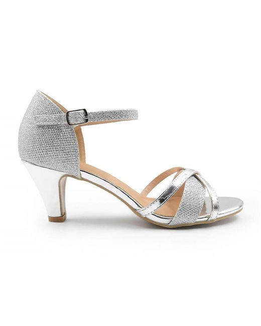 Where's That From Artemis Mid High Heel in Metallic | Lyst UK