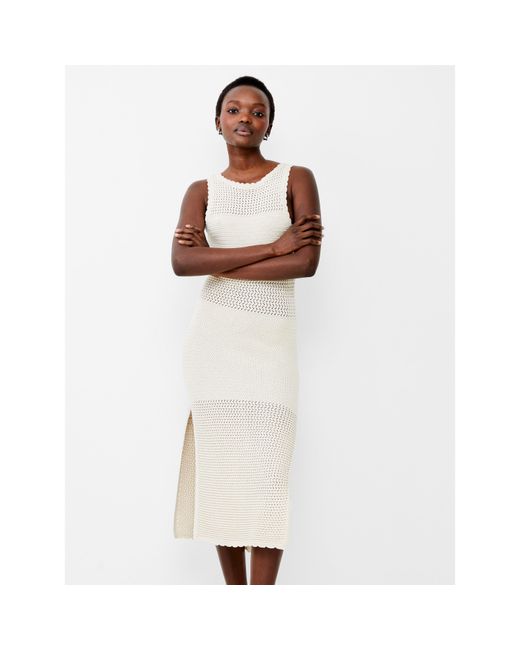 French Connection Nellis Crochet Dress in White | Lyst UK