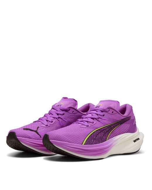 PUMA Deviate Nitro 3 Fade Road Running Shoes in Purple | Lyst UK