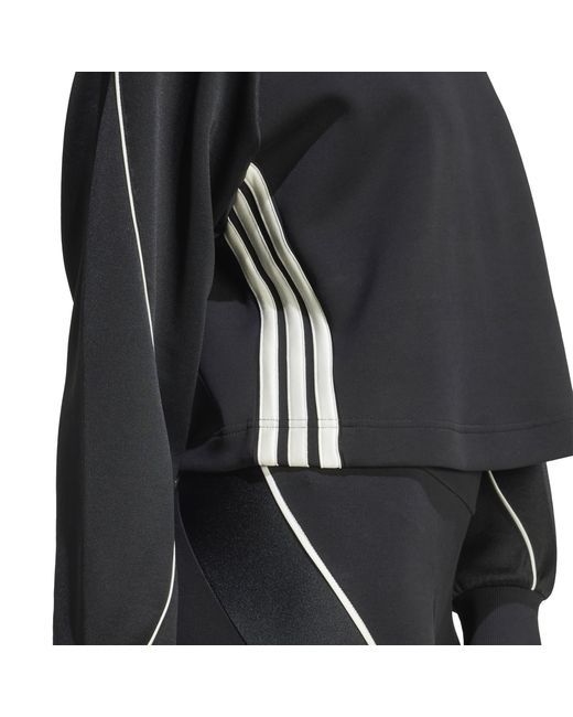 adidas Stadium 3-Stripes Crewneck Sweatshirt in Black | Lyst UK