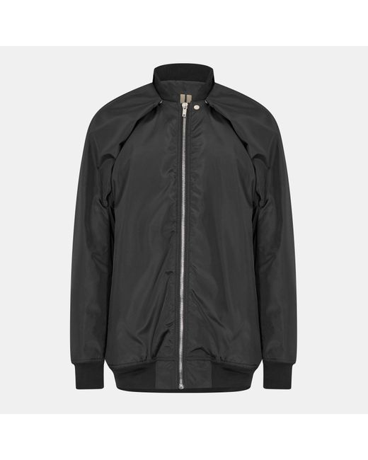 Rick Owens Peter Structured Shoulders Bomber Jacket in Black for Men ...