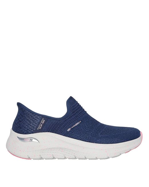 Skechers Arch Fit Slip On Runners in Blue | Lyst UK