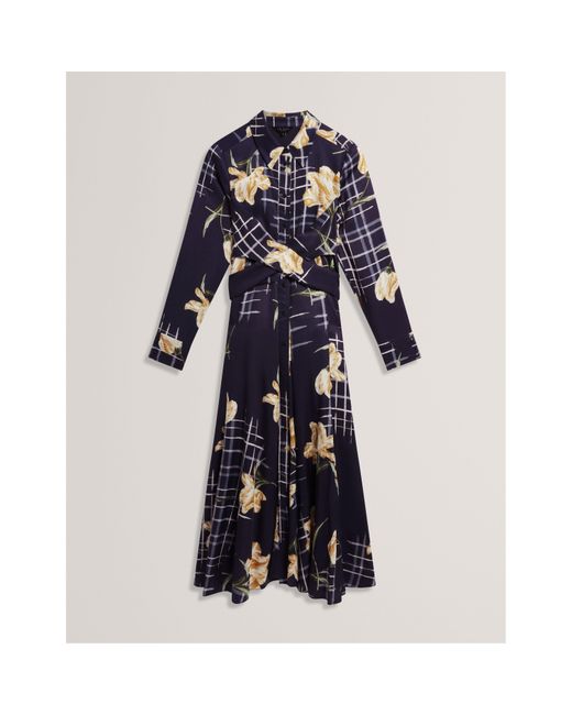Ted Baker Ted Ls Printmidi Drs Ld61 in Blue | Lyst UK