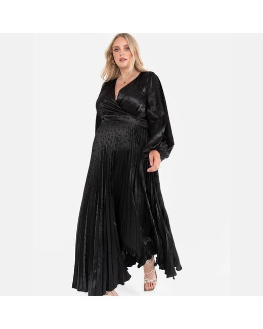 Lovedrobe Lovedro Midaxi Dress in Black | Lyst UK