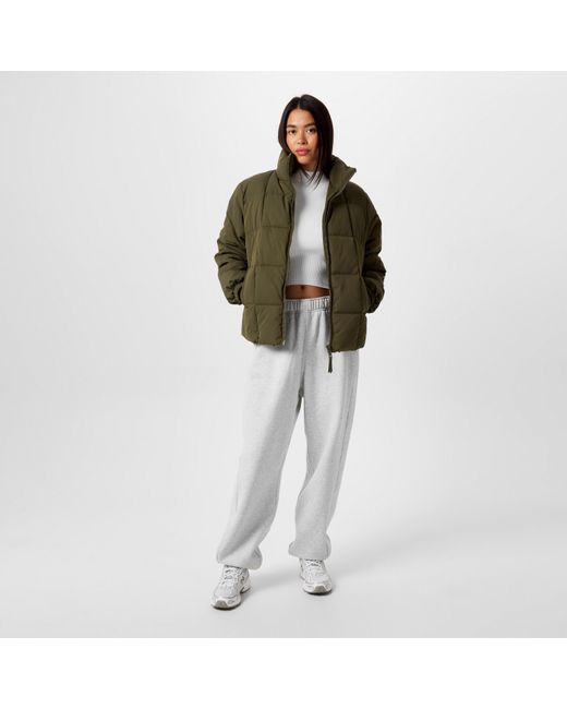Jack Wills Short Boxy Puffer Jacket in Green | Lyst UK