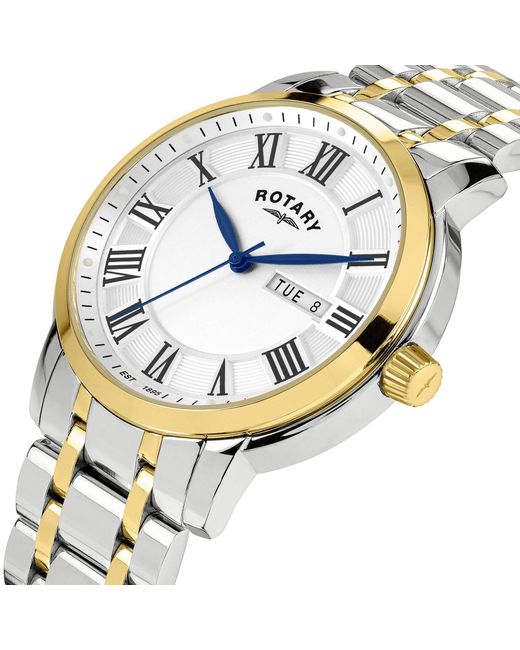 Rotary Heritage Two Tone Ss Bracelet Watch in Metallic for Men | Lyst UK