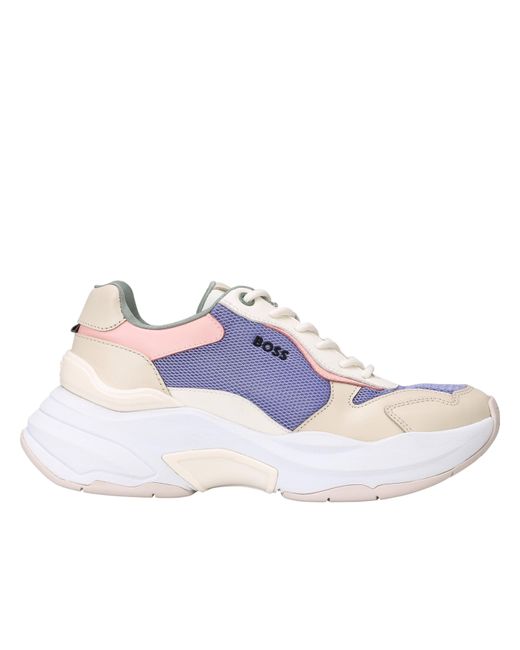 BOSS Noa Chunky Runn Trainers in Blue | Lyst UK