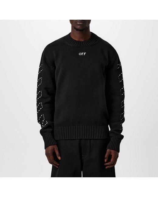 Off-White c/o Virgil Abloh Stitch Arrow Knit Sweater, Intarsia Knit ...