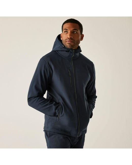 Regatta Navigate 2 Layer Hooded Softshell Jacket in Blue for Men | Lyst UK