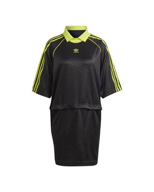 adidas Originals Pique Tee Dress in Black | Lyst UK