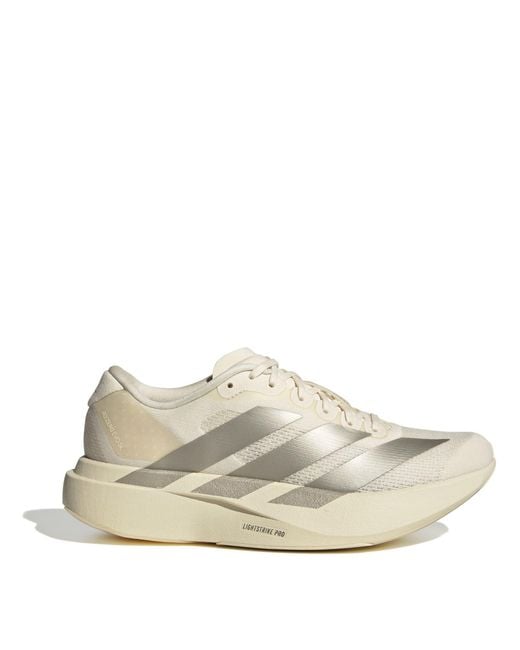 adidas Adizero Evo Sl Road Running Shoes in Natural | Lyst UK