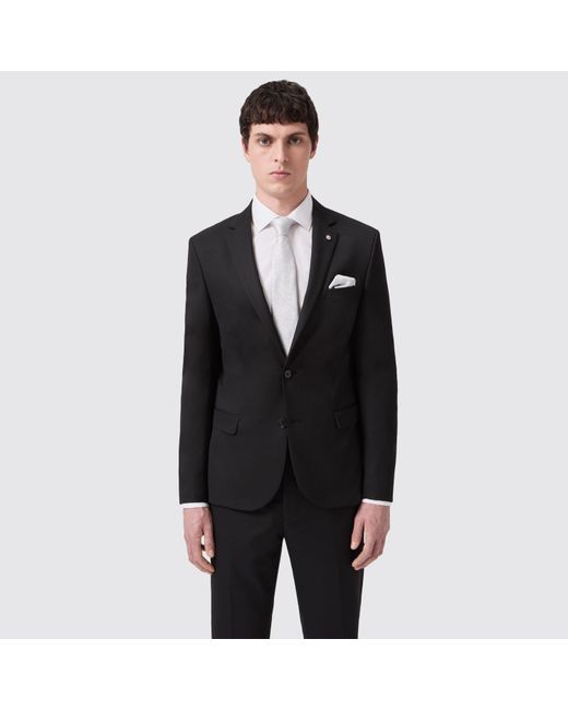 Twisted Tailor Ellroy Tailored Fit Jacket in Black for Men | Lyst UK