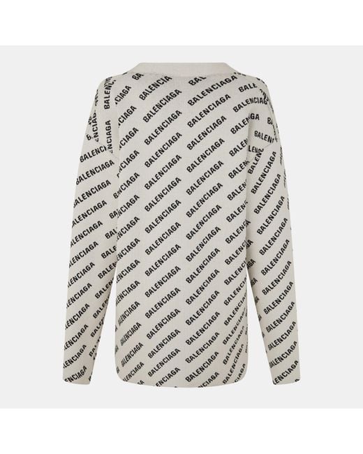 Balenciaga Scrolling Logo Cardigan | Lyst UK