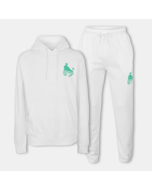 Money Sport Hood Tracksuit in White for Men | Lyst UK