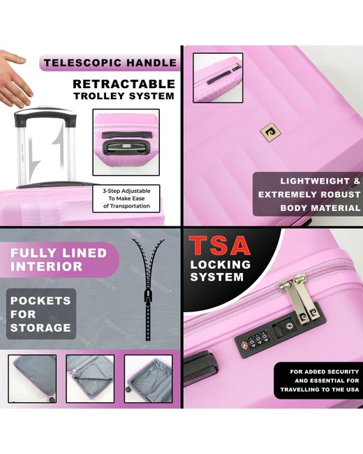 Pierre Cardin Soleil Hard Shell Cabin Suitcase Luggage in Pink | Lyst UK