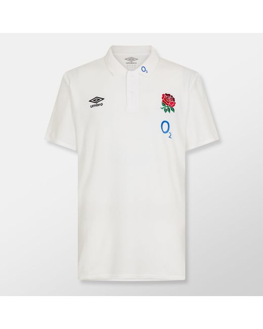 Umbro England Rugby 2024 Cvc Polo Shirt in White for Men | Lyst UK